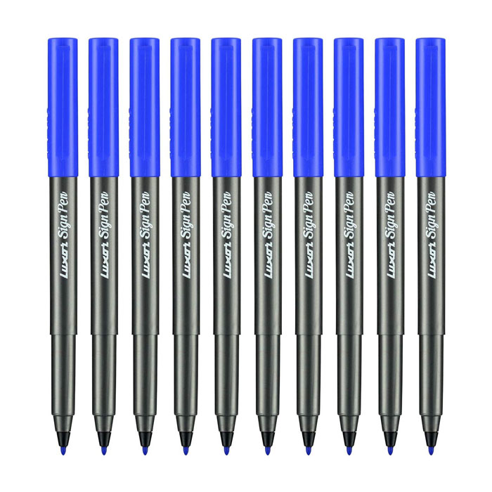 Luxor Sign Pen Blue 1 X 10 Unit Box Imperial Stationery Mart Luxor Sign Pen Blue 1 X 10 Unit Box Imperial Stationery Mart