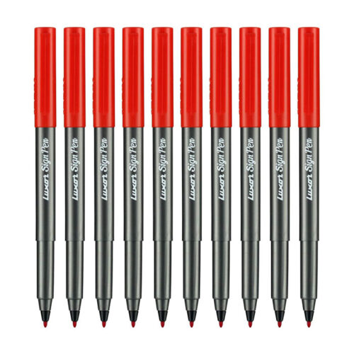 Luxor Sign Pen Red - (1 X 10 Unit Box) - IMPERIAL STATIONERY MART