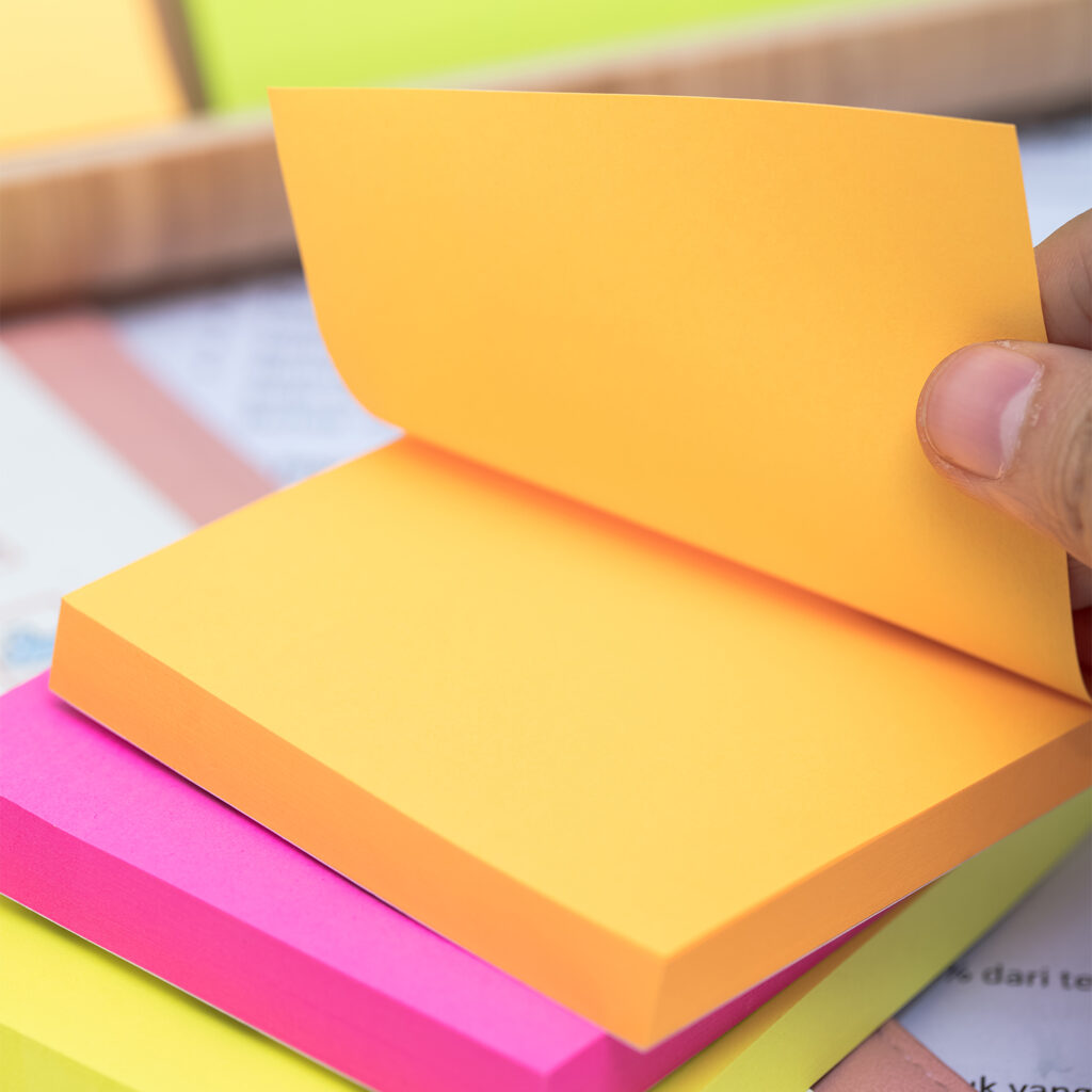 Deli WA02502 Sticky Note, 100 Sheet, Assorted color Note, Paper Glue ...