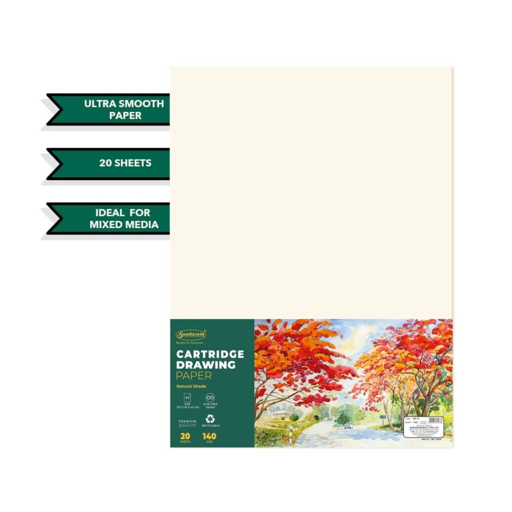 Cartridge Drawing Paper - A/3 - 100 Sheets - IMPERIAL STATIONERY MART